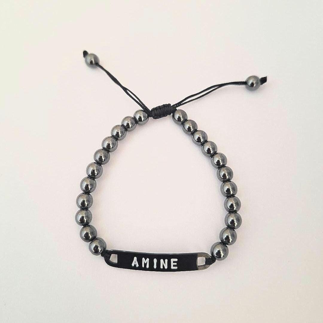 Personalized Bracelets Engraved Stainless Steel Plate for Men and Women ...