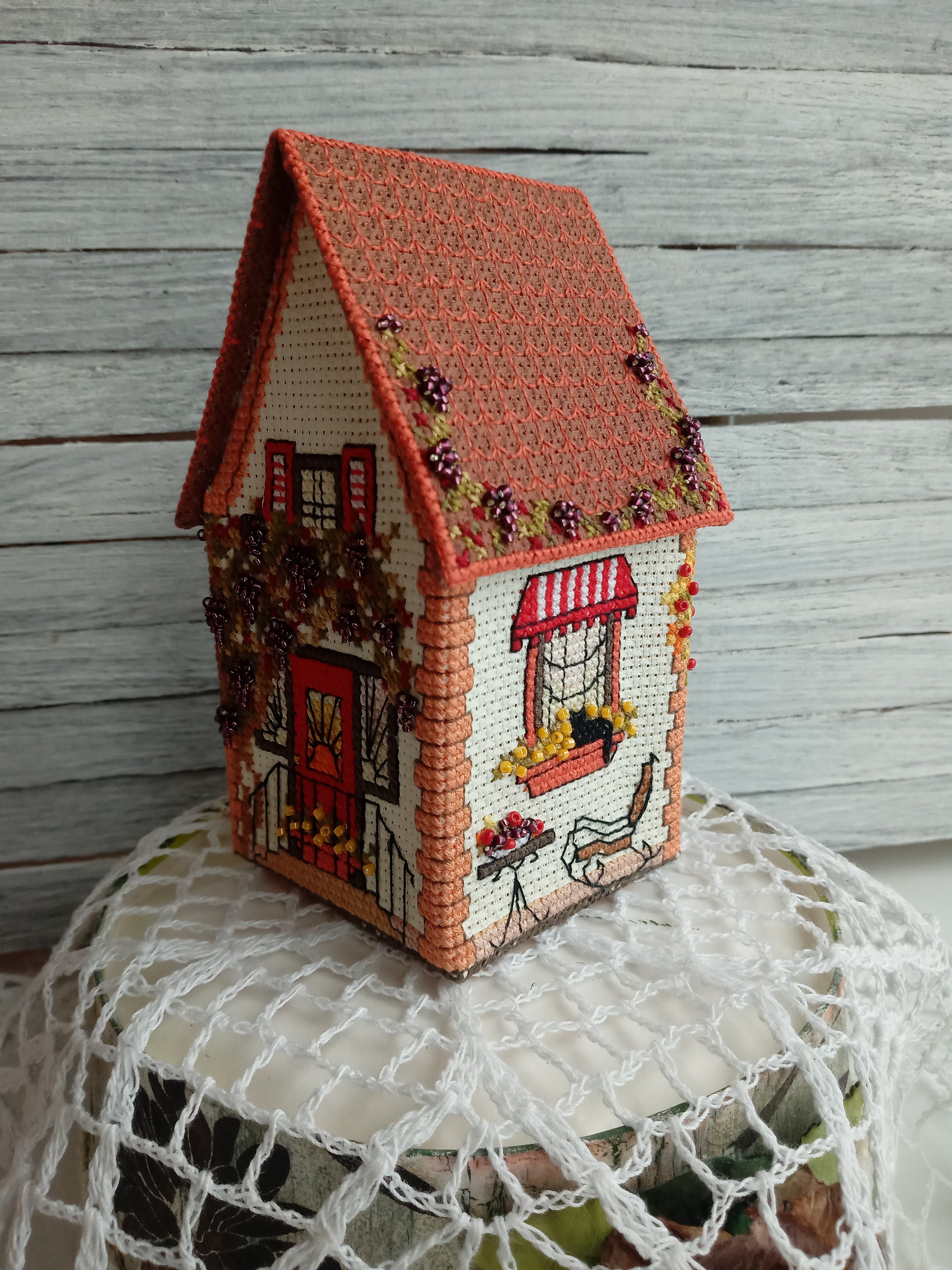 Autumn House Cross Stitch Embroidery Pattern PDF Instant Download 3D ...