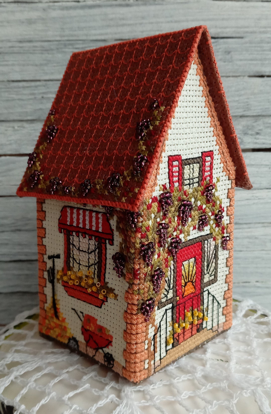 Autumn House Cross Stitch Embroidery Pattern PDF Instant Download 3D ...