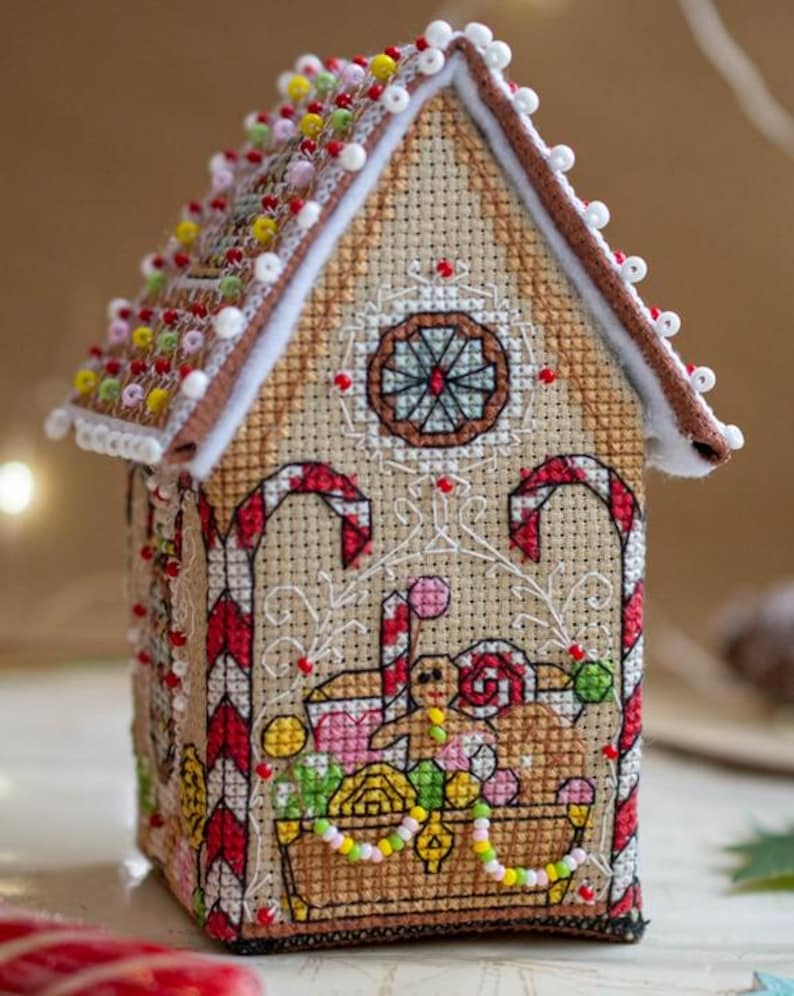 Christmas Gingerbread House Cross Stitch Embroidery Pattern PDF Instant ...