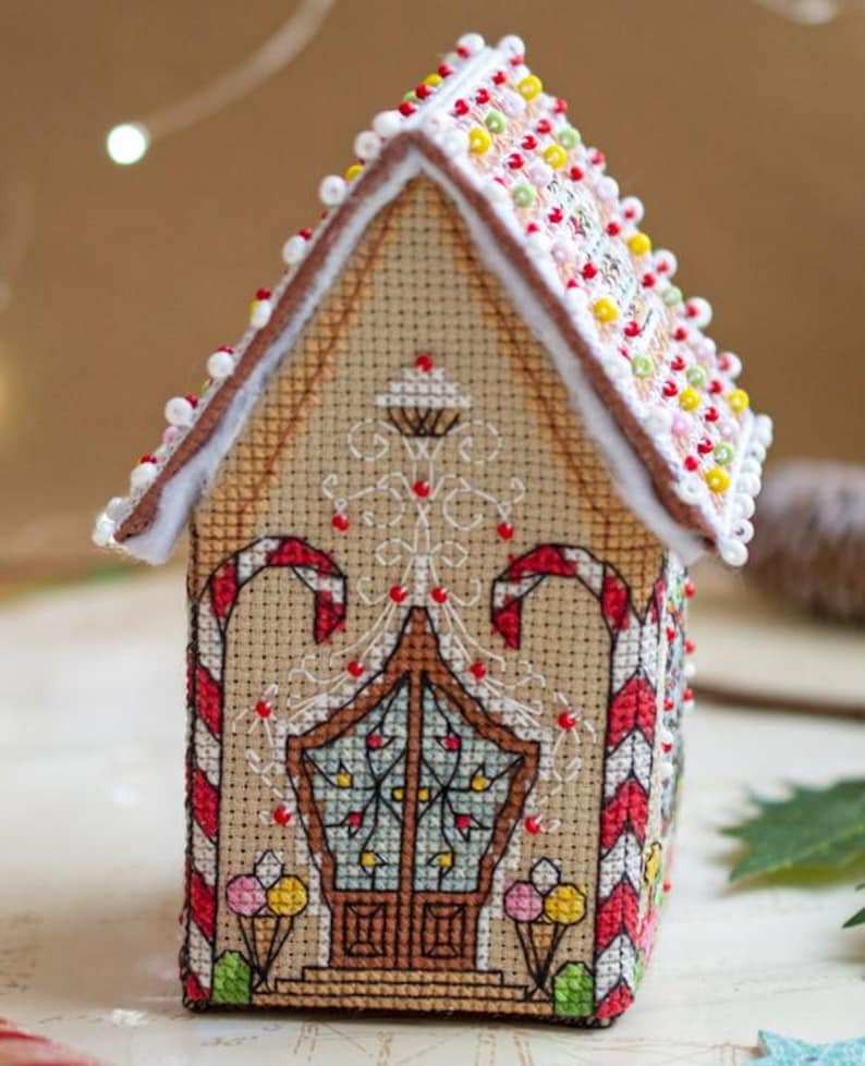 Christmas Gingerbread House Cross Stitch Embroidery Pattern PDF Instant ...