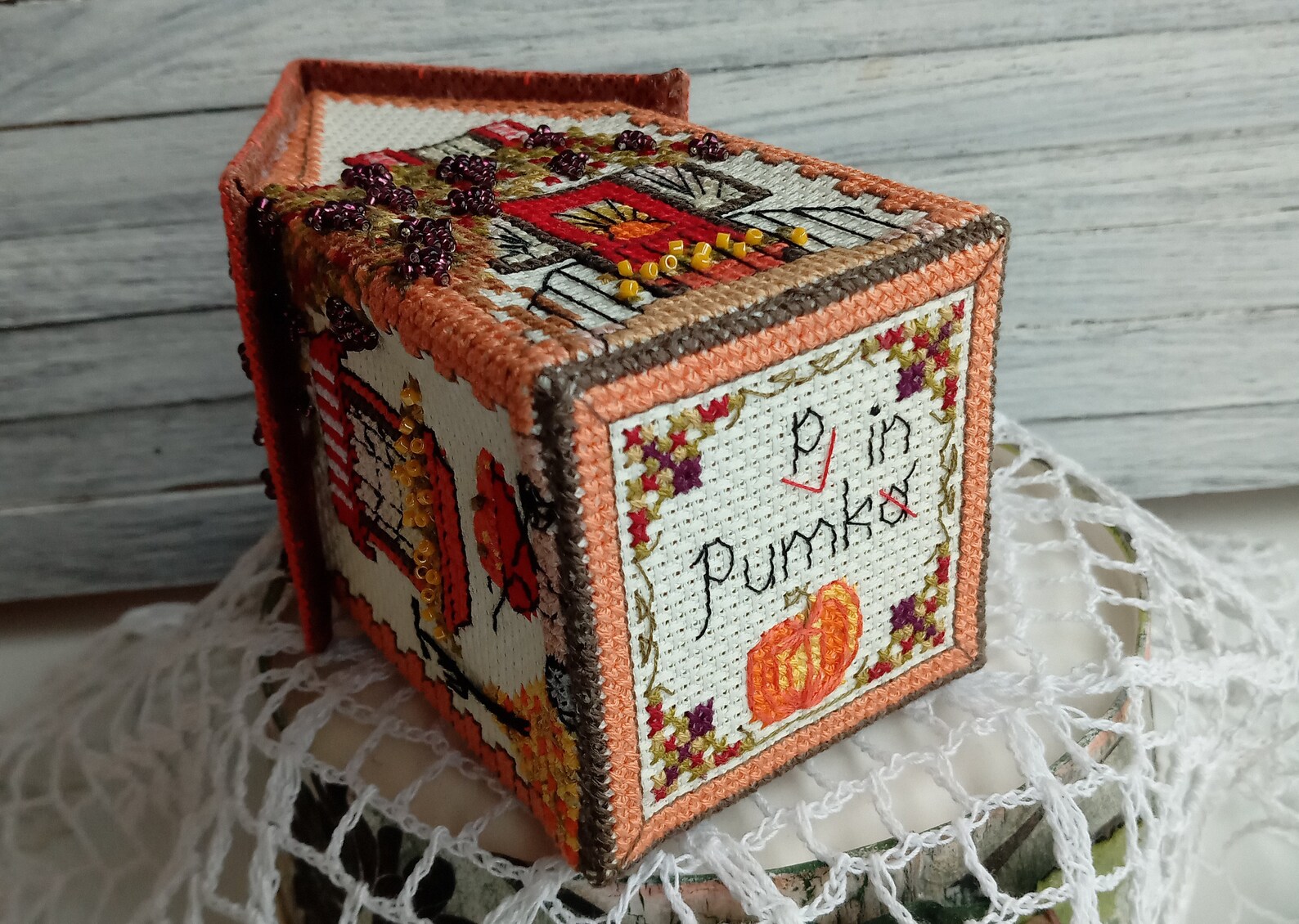 Autumn House Cross Stitch Embroidery Pattern PDF Instant Download 3D ...