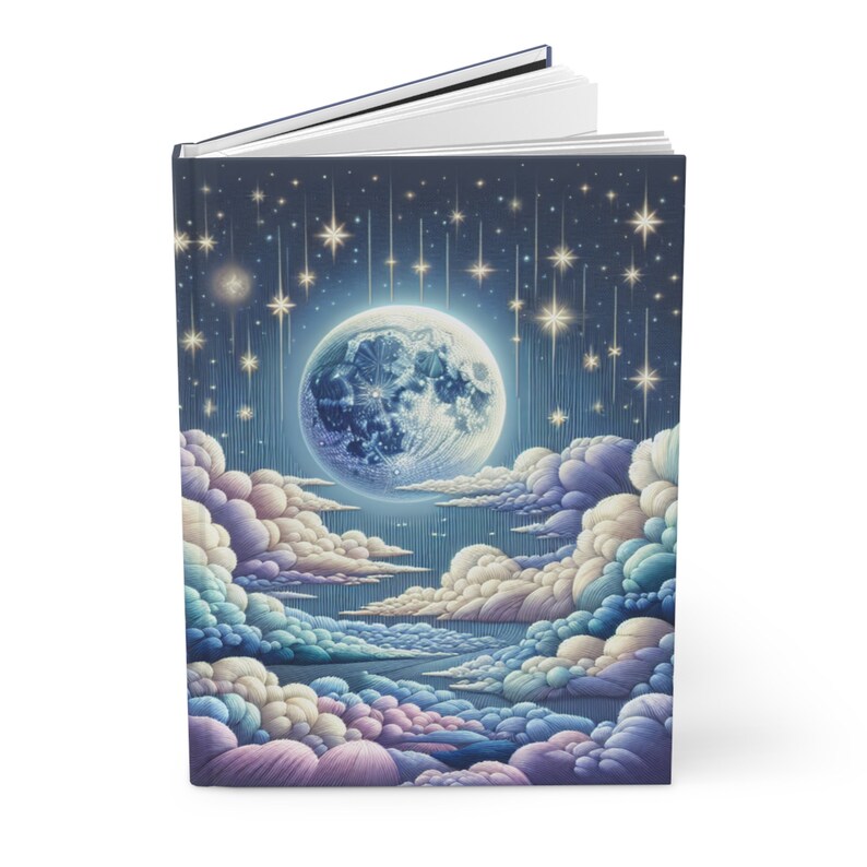 Personalized Moon and Stars Journal, Customized Notebook for Women ...