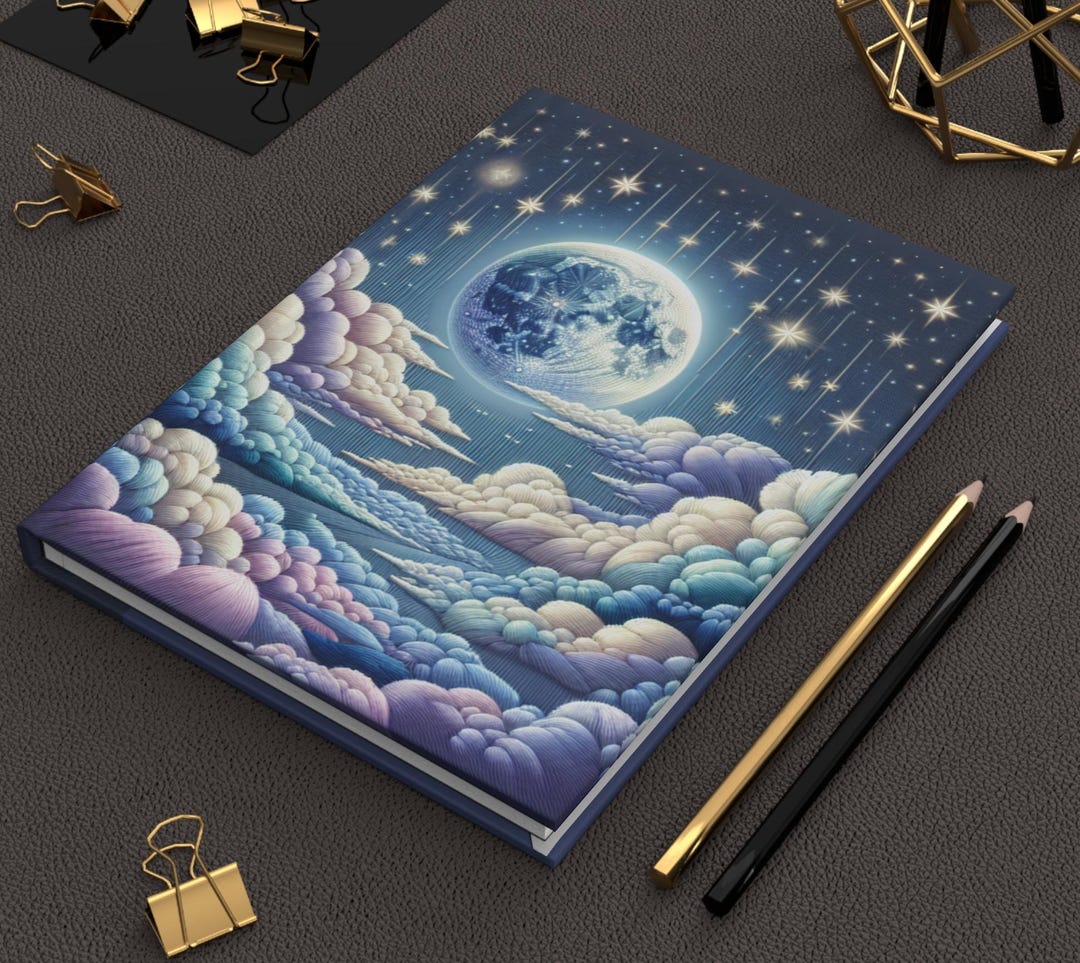 Personalized Moon and Stars Journal, Customized Notebook for Women ...