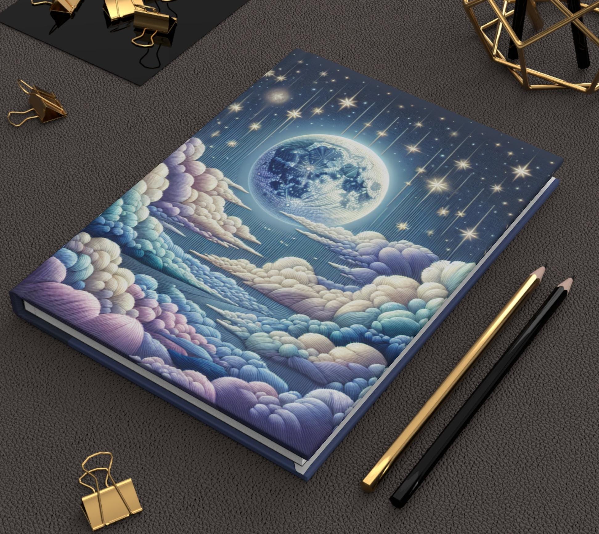 Personalized Moon and Stars Journal, Customized Notebook for Women ...