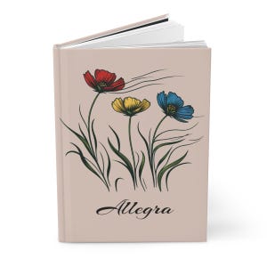 Personalized Journal Custom Wildflower A5 Notebook Floral Journal ...