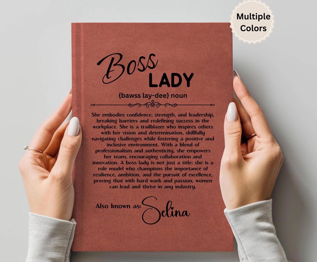Boss Lady Notebook, Custom Bossy Lady Journal, Manager Appreciation ...