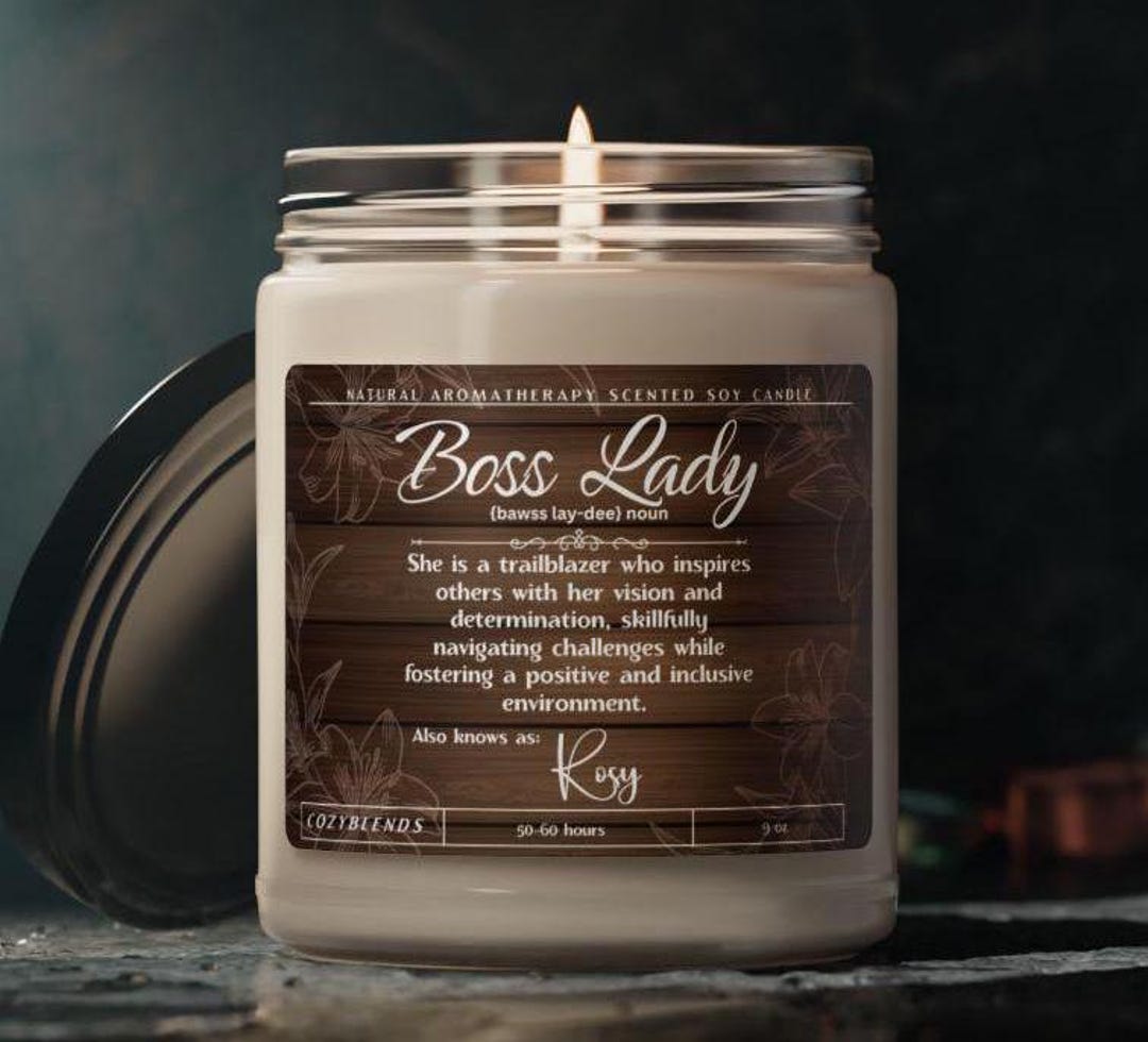 Personalized Boss Gift, Custom Candle and Keepsake for Female Managers ...