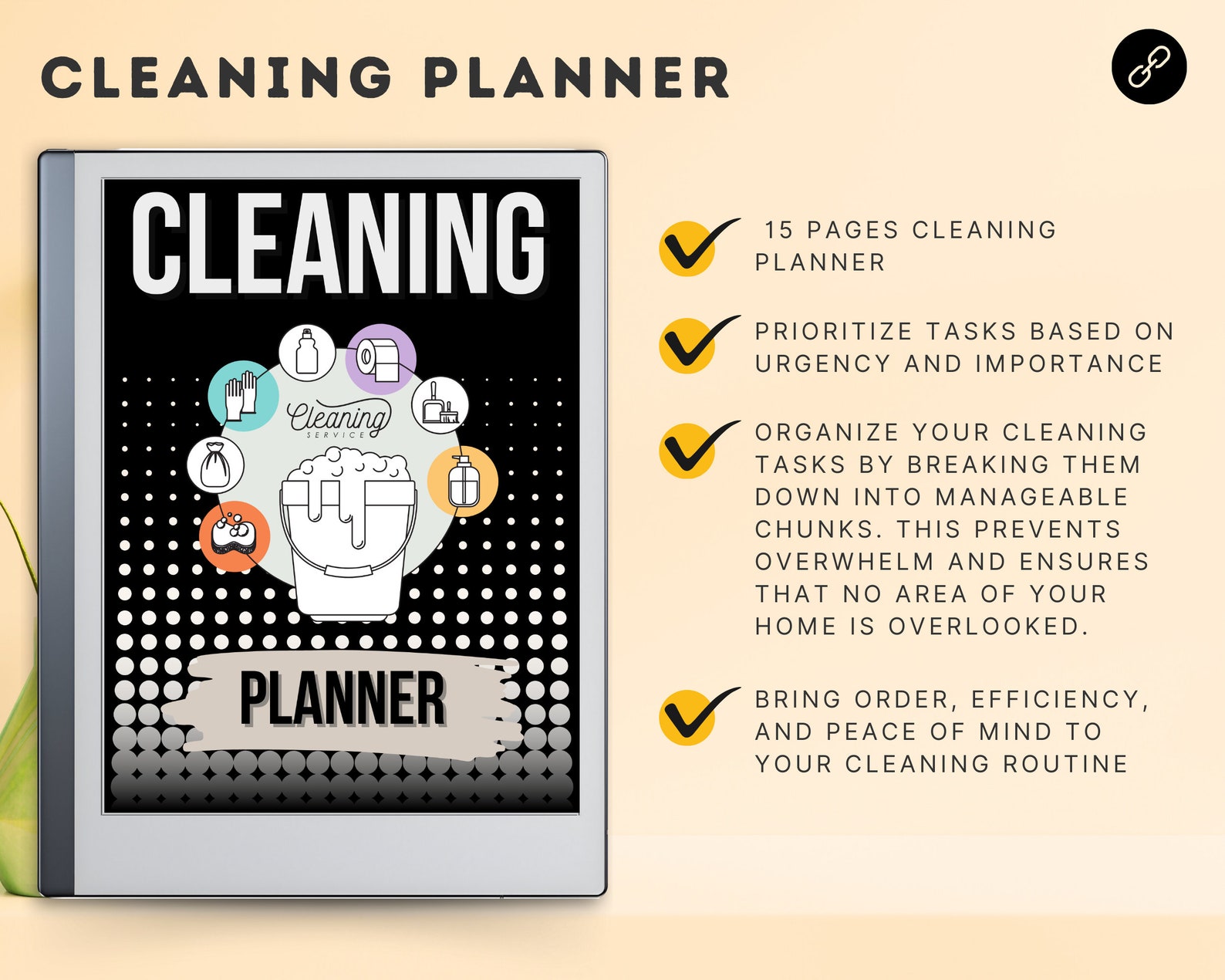 Remarkable Tablet Cleaning Home Planner for Remarkable 2, Cleaning Mom ...