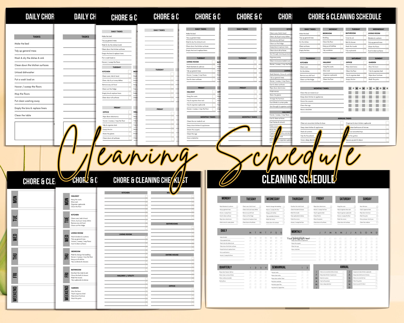 Remarkable Tablet Cleaning Home Planner for Remarkable 2, Cleaning Mom ...