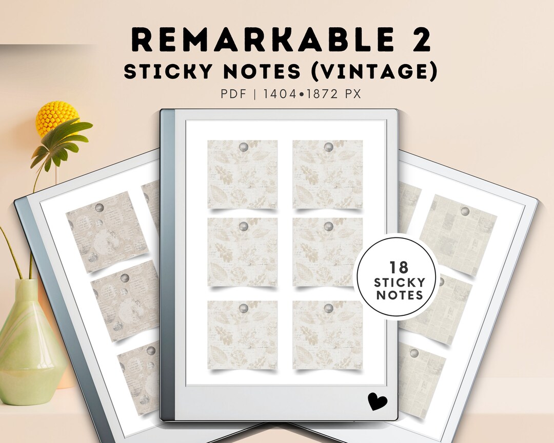 Remarkable 2 Templates Post It Remarkable Sticky Notes Hyperlinked ...