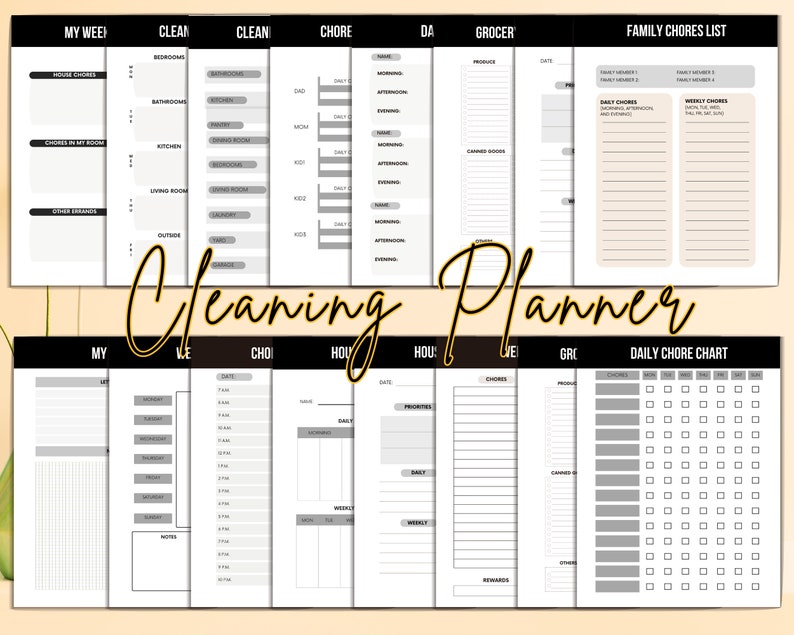 Remarkable Tablet Cleaning Home Planner for Remarkable 2, Cleaning Mom ...