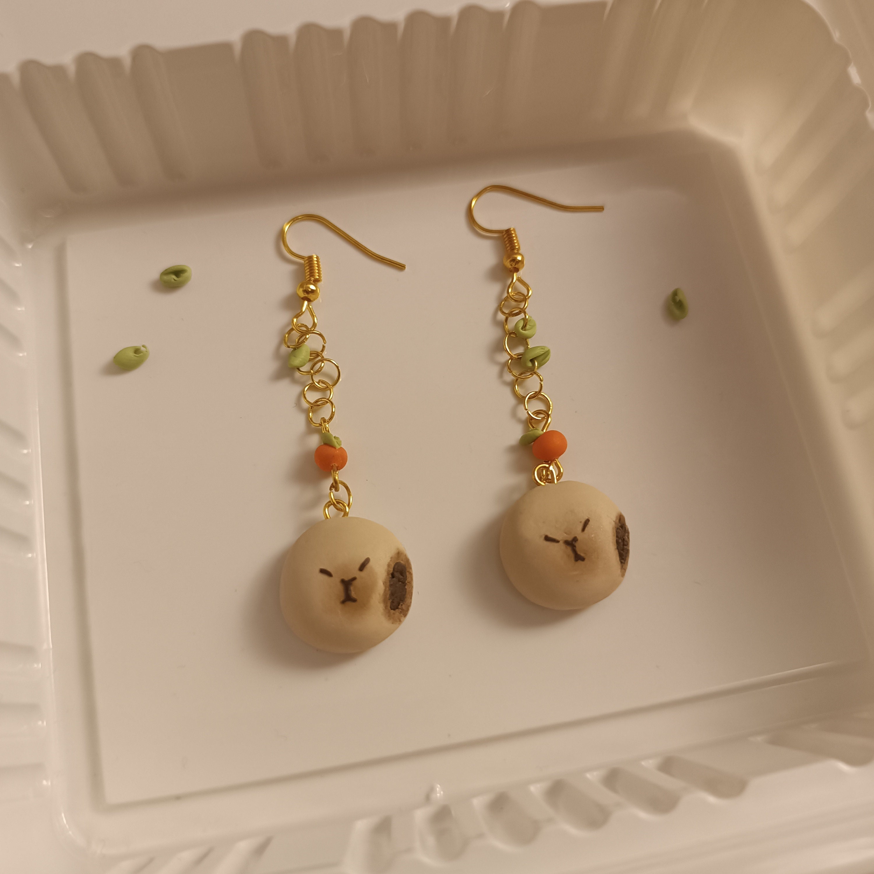 Mochi Capybara Earrings, Polymer Clay Earrings - Etsy
