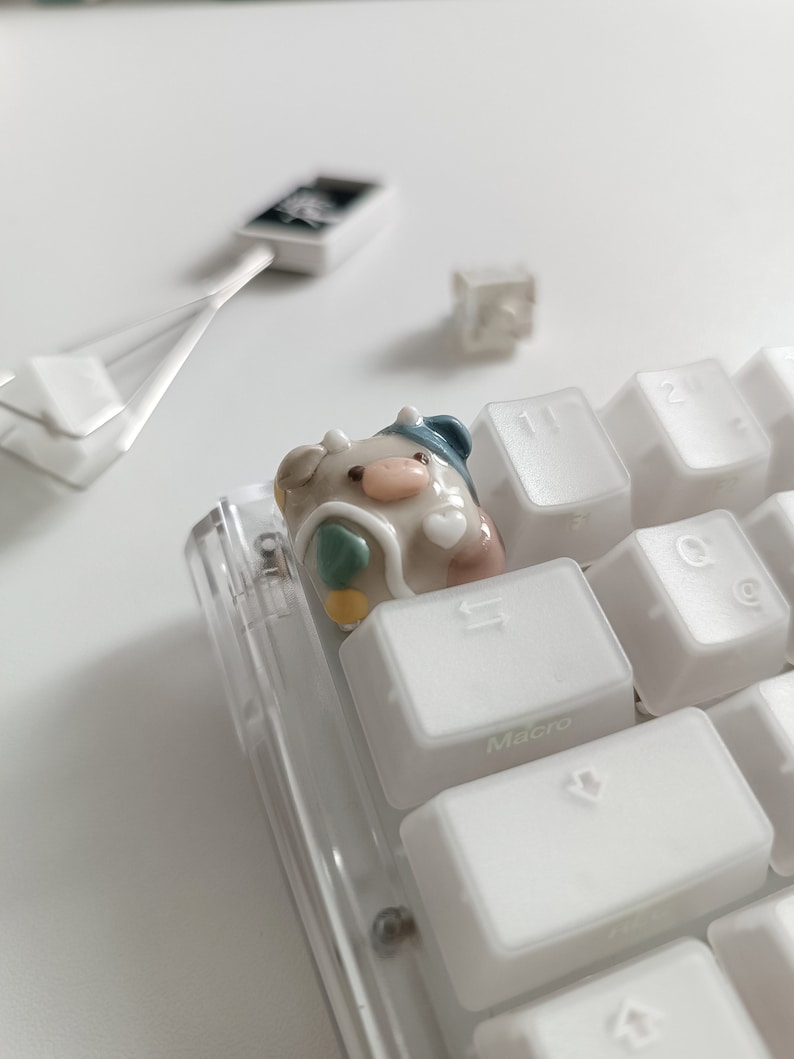 Colorful Cow Artisan Keycap - Etsy
