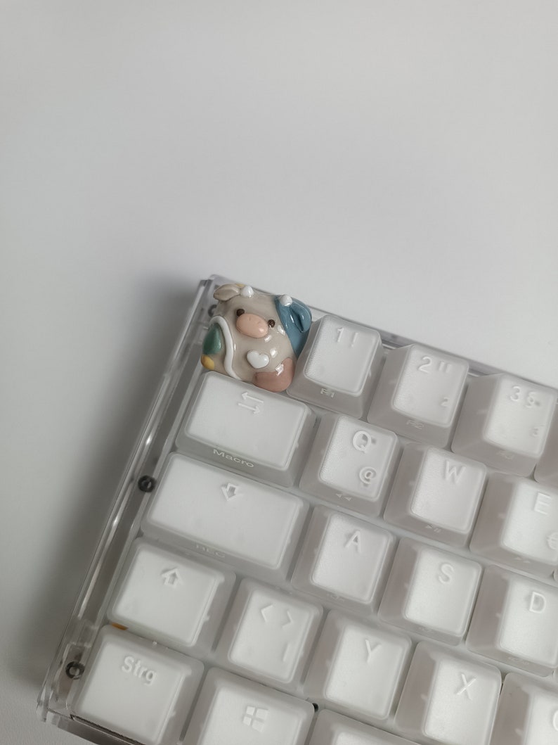 Colorful Cow Artisan Keycap - Etsy