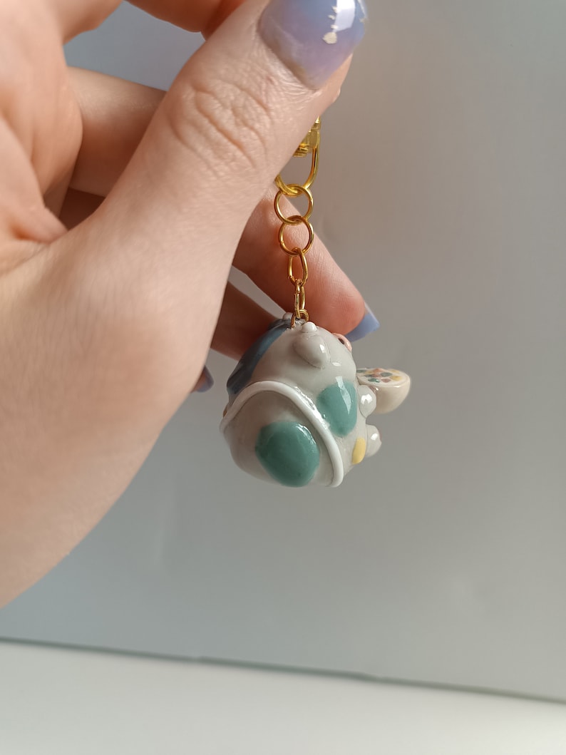 Colorful Cow, Polymer Clay Keychain ,bag Accessory. - Etsy