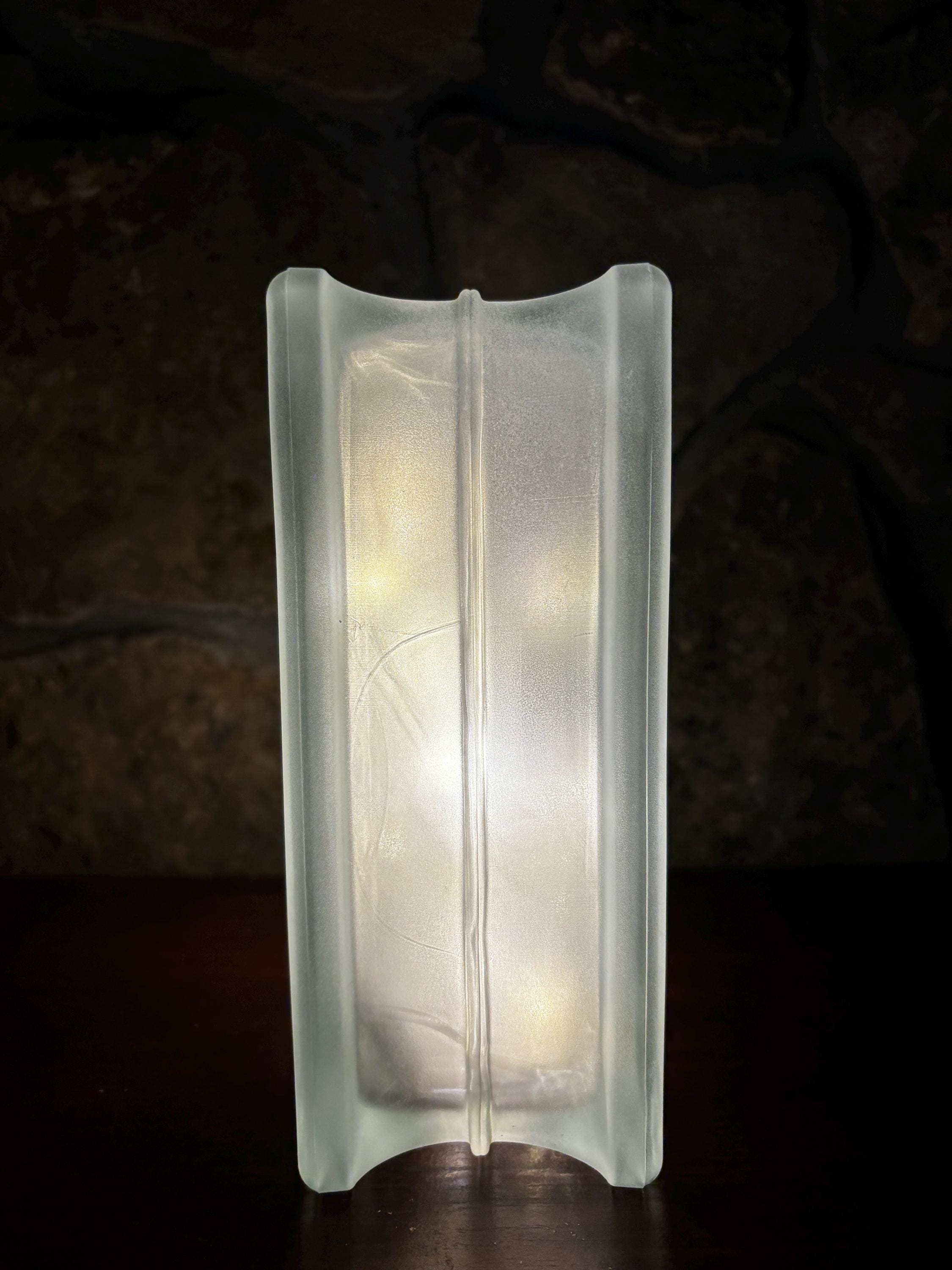 Embroidered Stained Glass Design on Glass Block With Lights - Etsy