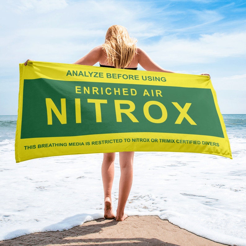 Towel for Scuba Diver With the Nitrox Analyze Logo - Etsy