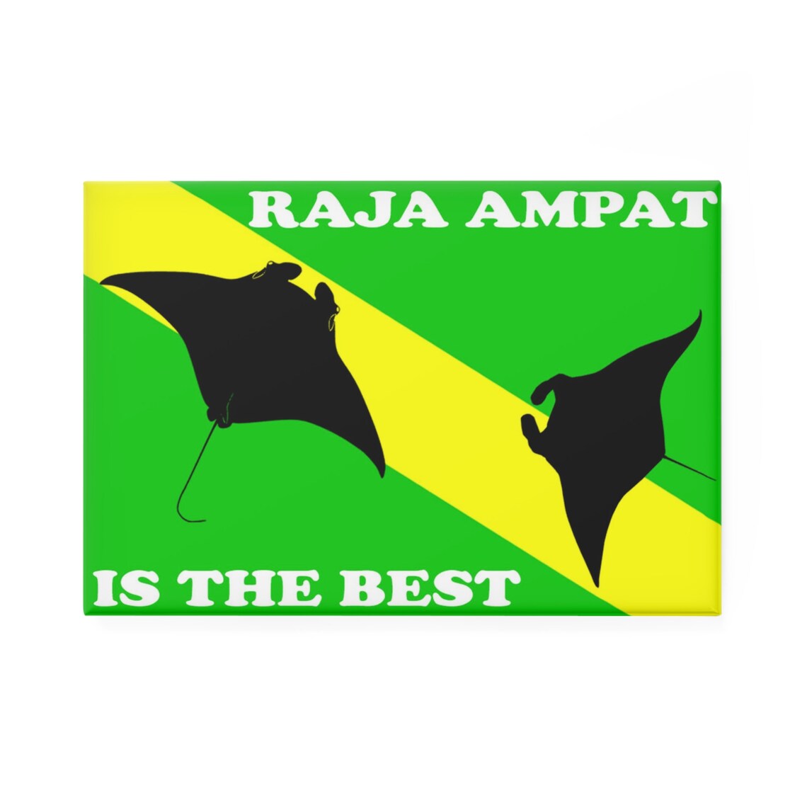 Magnet Raja Ampat is the Best With a Scuba Diver Down Nitrox Flag (2" X ...