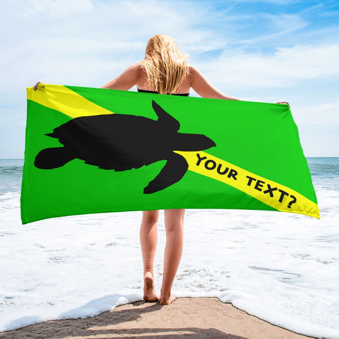 Towel Scuba Diver Down Flag Nitrox With a Turtle - Etsy