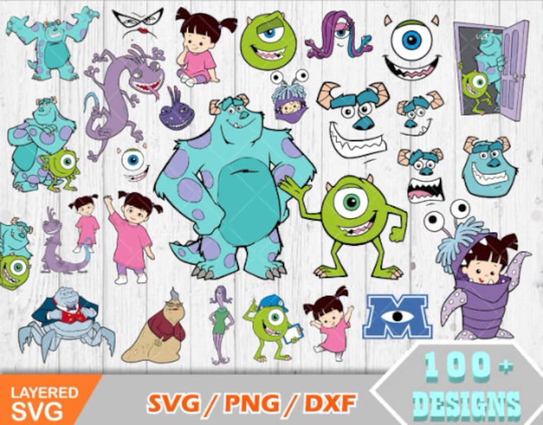 Monsters Clipart, Monsters SVG, Instant Download, Monsters SVG Sully ...