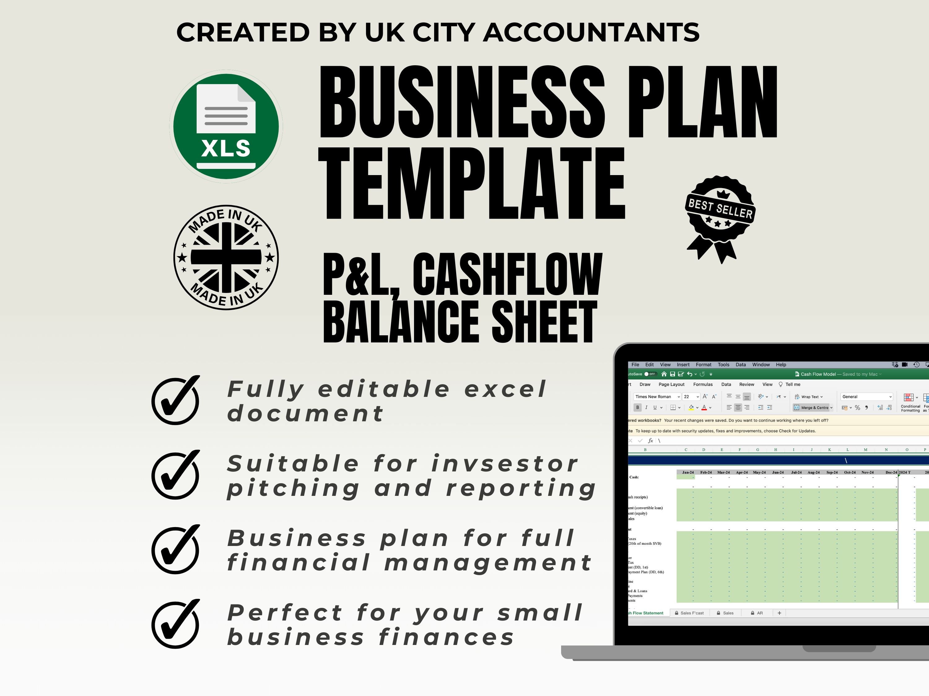 Professional Business Plan Template for Startups & Small Businesses ...