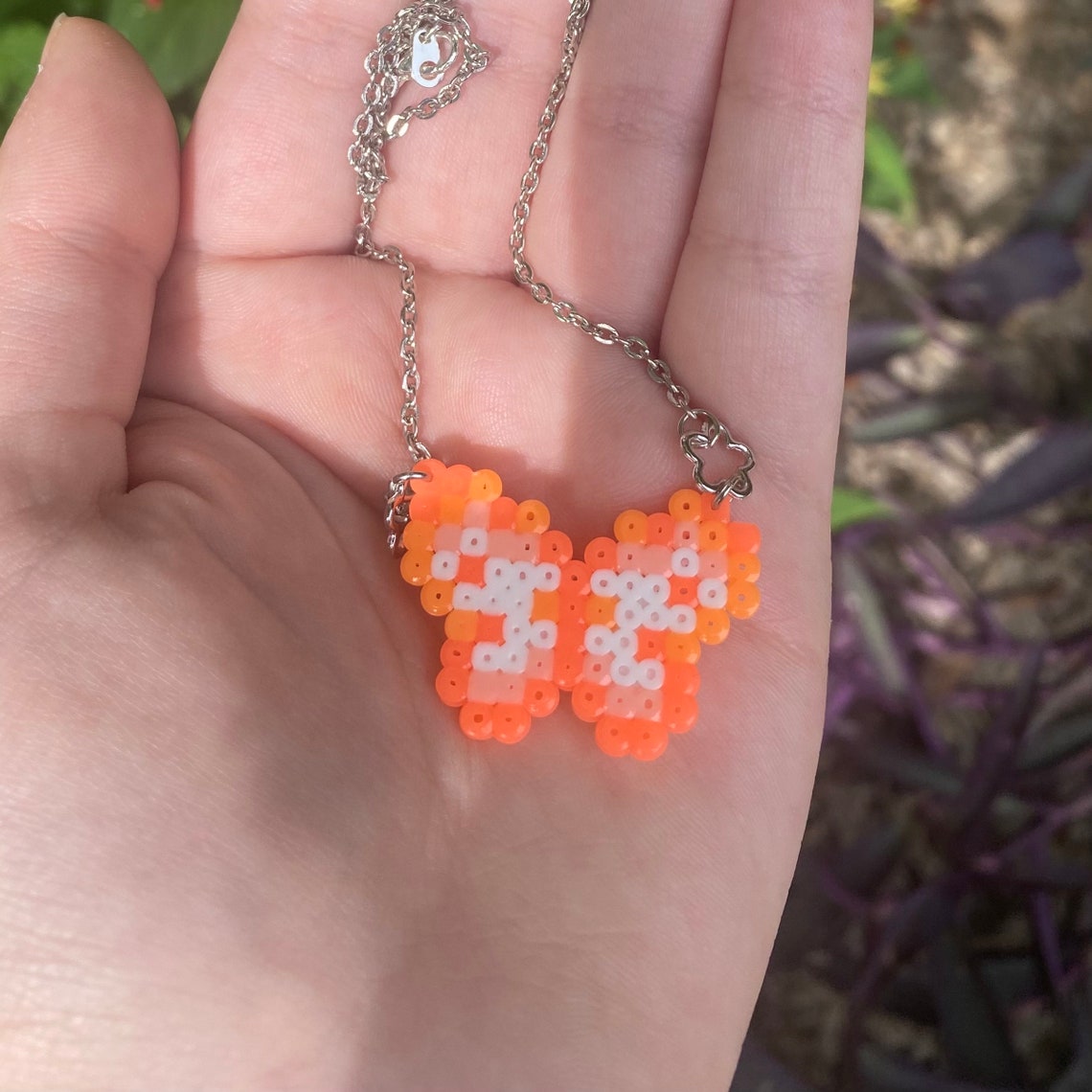 Perler Bead Butterfly Necklace - Etsy