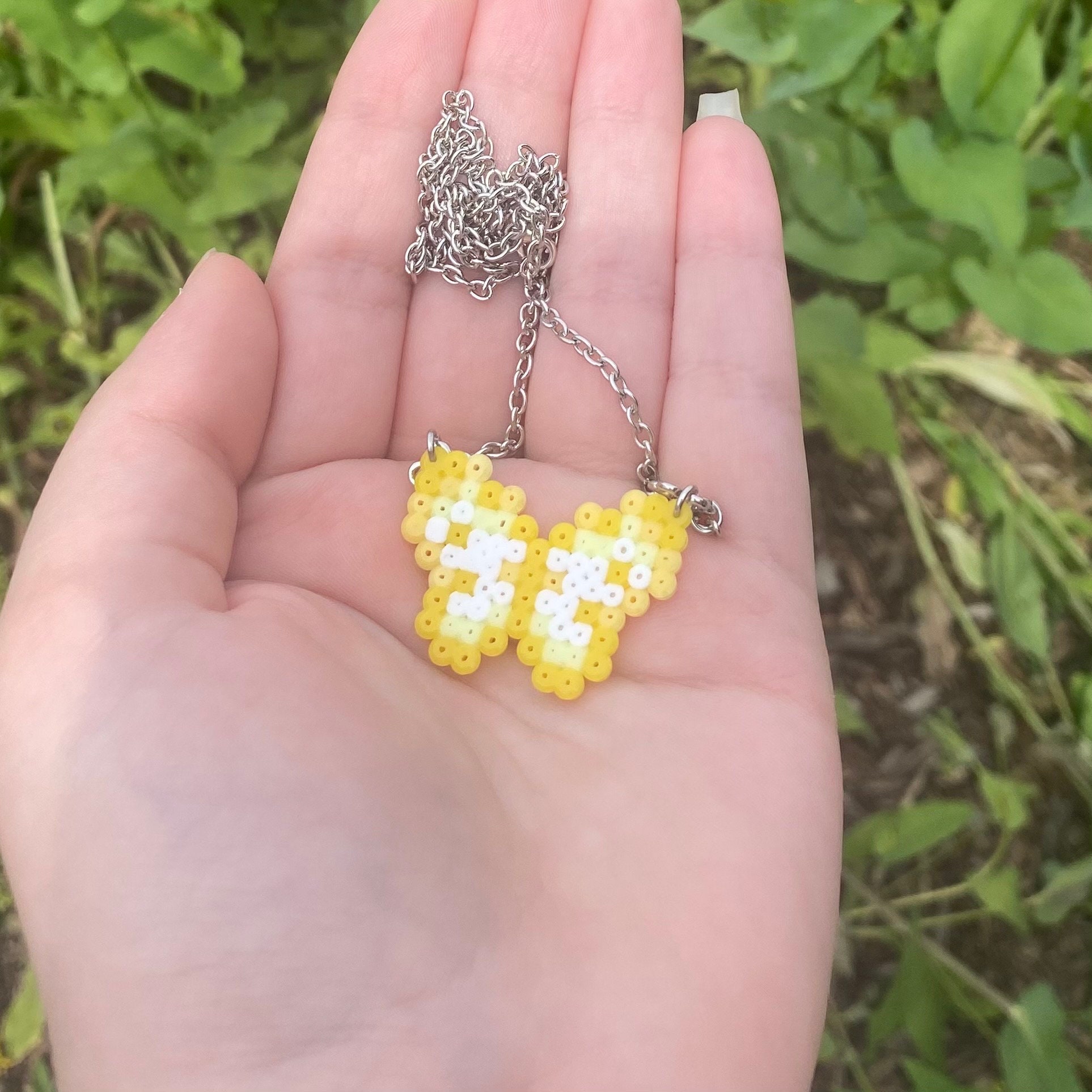 Perler Bead Butterfly Necklace - Etsy