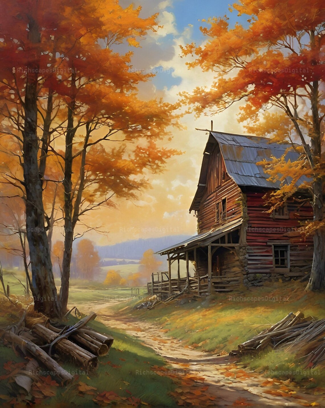 Americana Digital Nostalgia Print 13 49.0in X 61.0in 3648 X 4576 Pixels ...