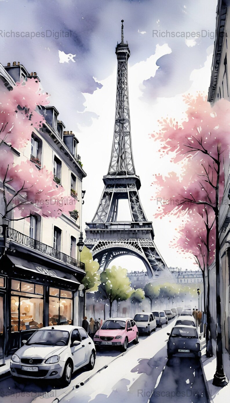 Richscapes Rues De Paris Digital Print 07 41.0in X 72.0in 3072 X 5376 ...