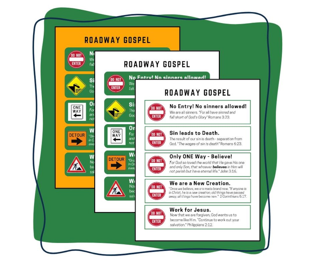 Road Sign Gospel Posters (8.5x11") - Etsy