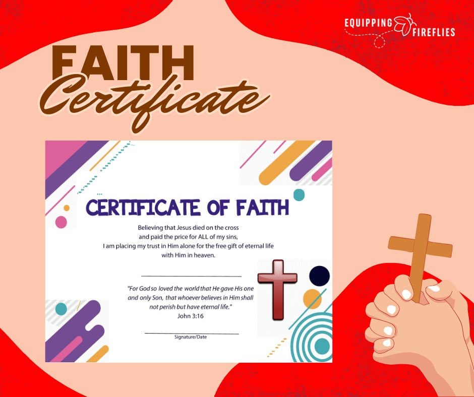Faith Certificate (8.5" X 11"). - Etsy