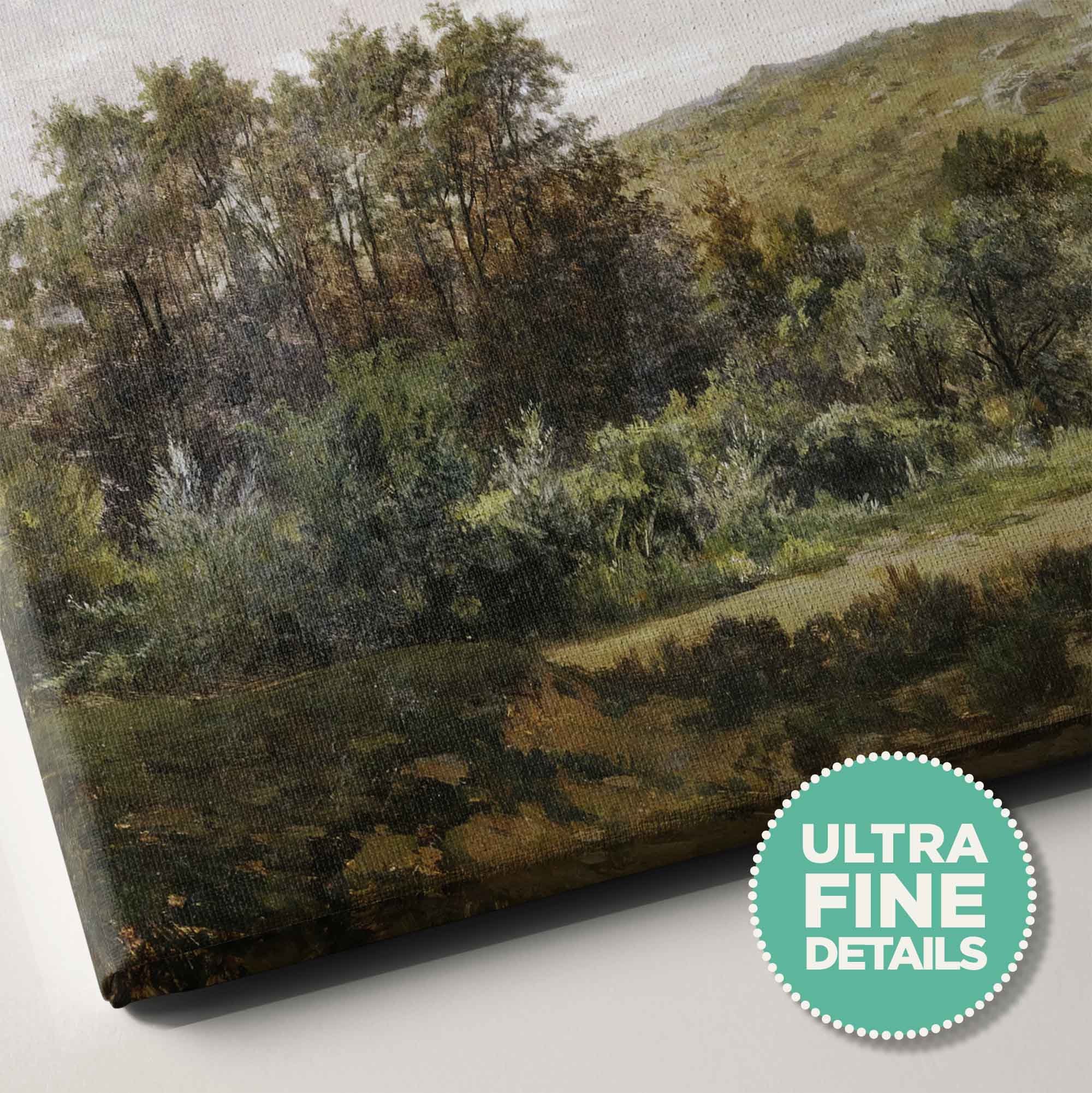 Printable Vintage Mountain Landscape Wall Art, Muted Farmhouse Decor ...