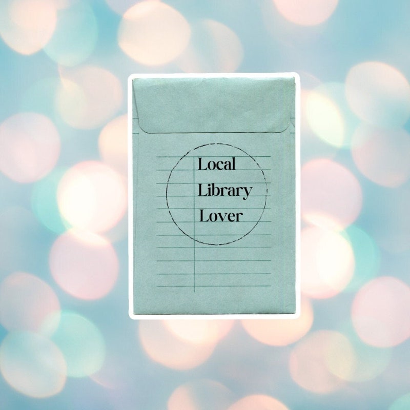 Library Sticker - Etsy