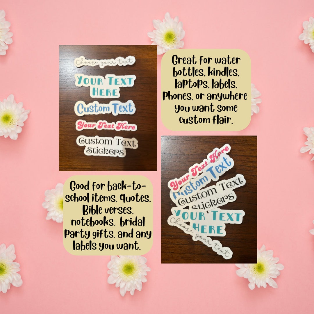 Custom Text Sticker, Bible Verse Sticker, Name Sticker, Personalized ...
