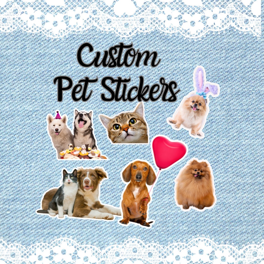 Custom Pet Sticker, Vinyl Decal, Custom Dog Sticker, Custom Cat Sticker ...