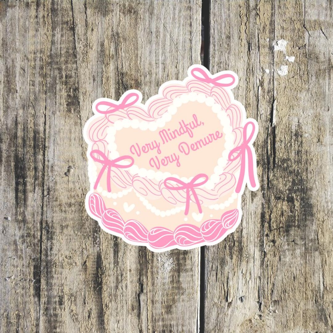 Very Demure Very Mindful Sticker, Coquette Sticker for Water Bottle ...
