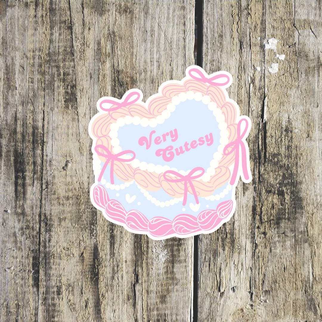 Very Cutesy Sticker, Demure Decal, Coquette Sticker for Water Bottle ...