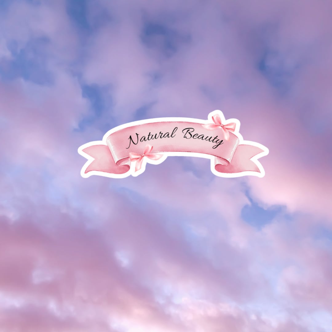 Coquette Banner Sticker, Natural Beauty Banner, Waterproof Sticker ...