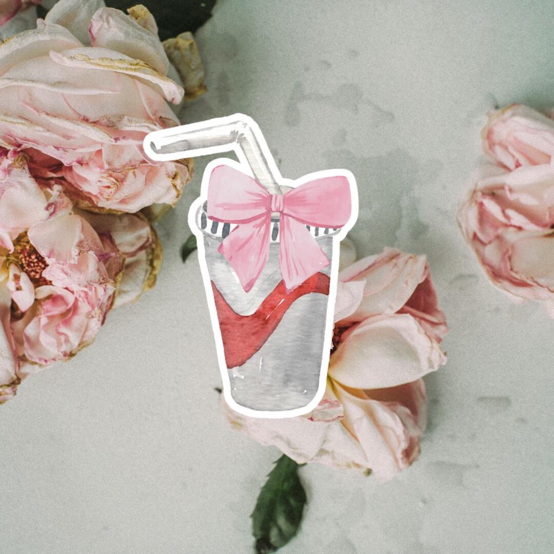 Diet Coke Sticker, Coke With Pink Bow Sticker, Diet Vinyl Sticker, Soda ...