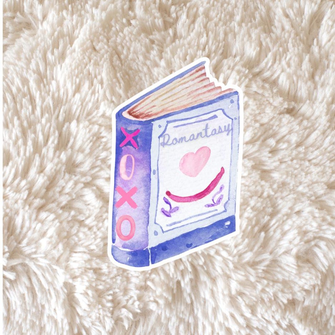 Romantasy Sticker, Romance Reader for Kindle, Purple Coquette Sticker ...