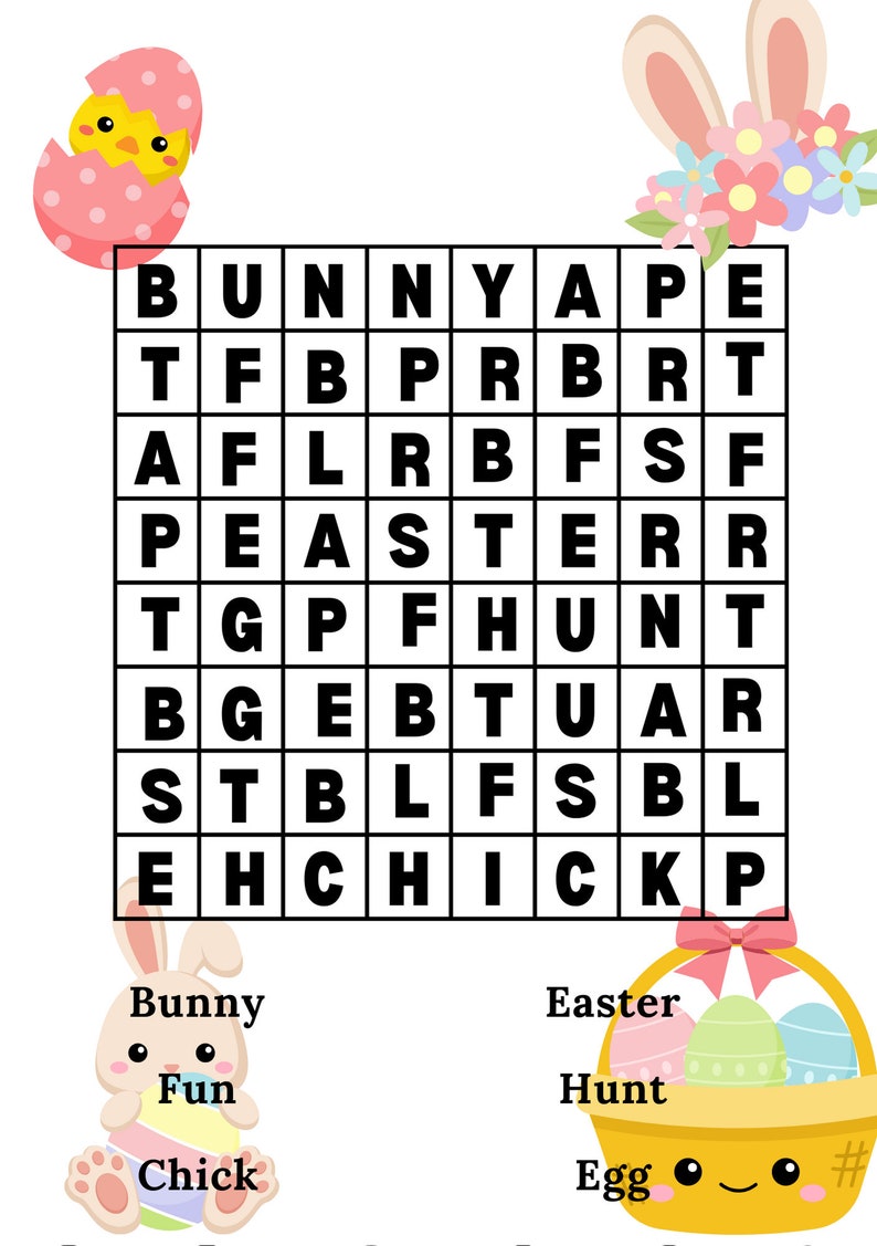 Easter Activity Work Sheets - Etsy