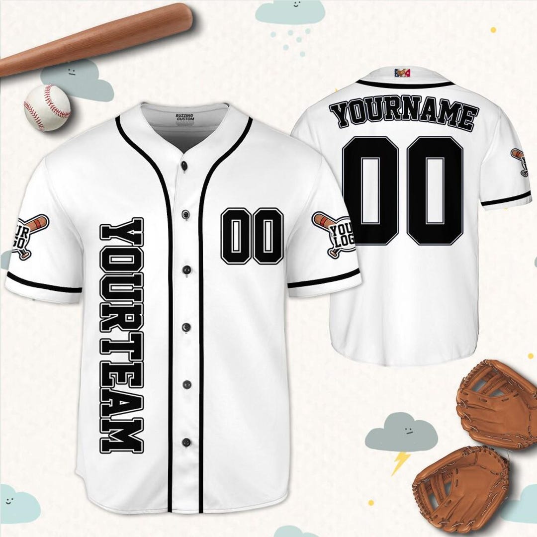 Custom Team Logo Basic Vertical Piping Baseball Jersey Black CA36 ...