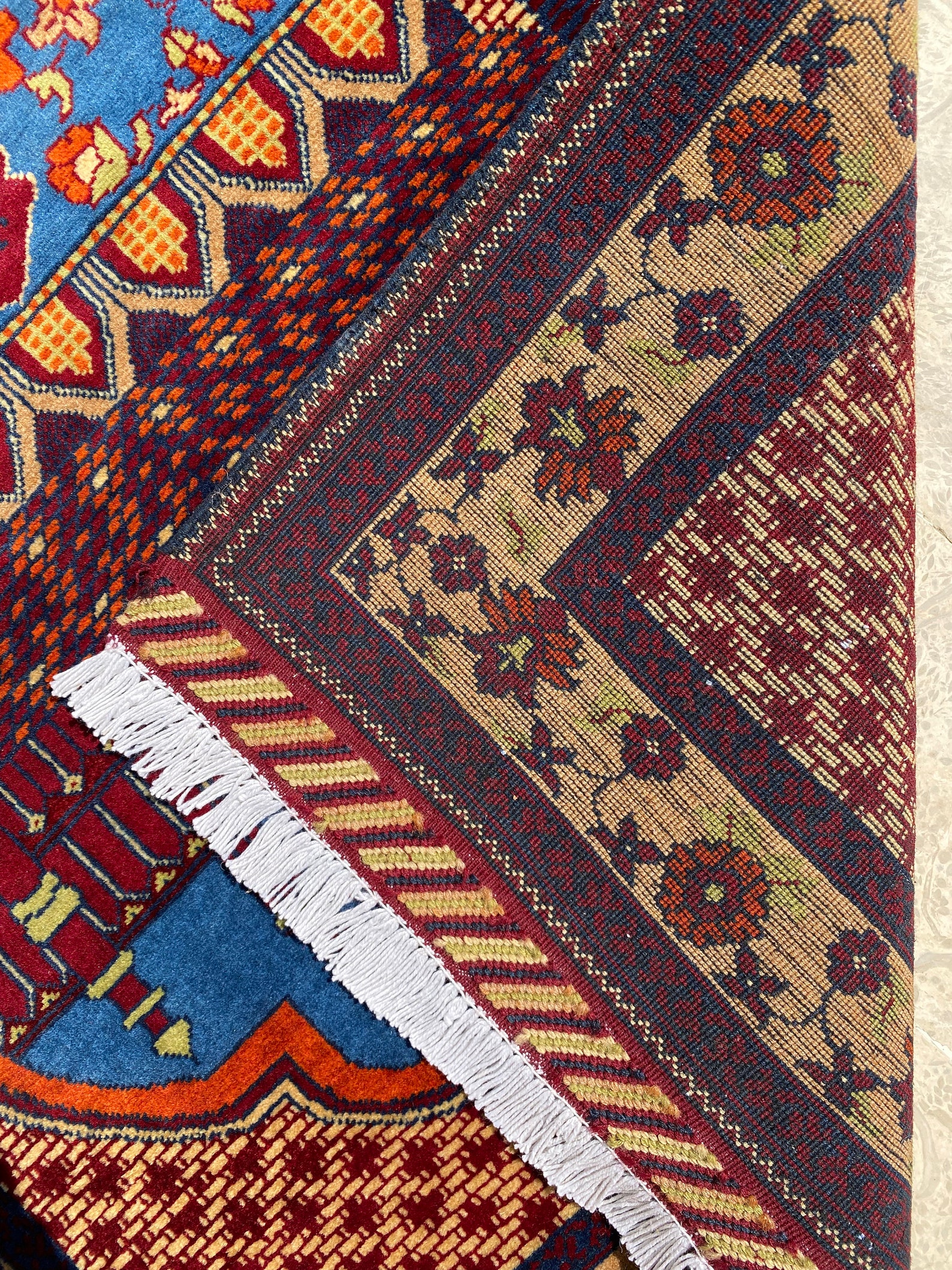 Elegant Afghani Handmade Prayer Rug Belgic Wool 4.4x2.8 Ft Spiritual ...