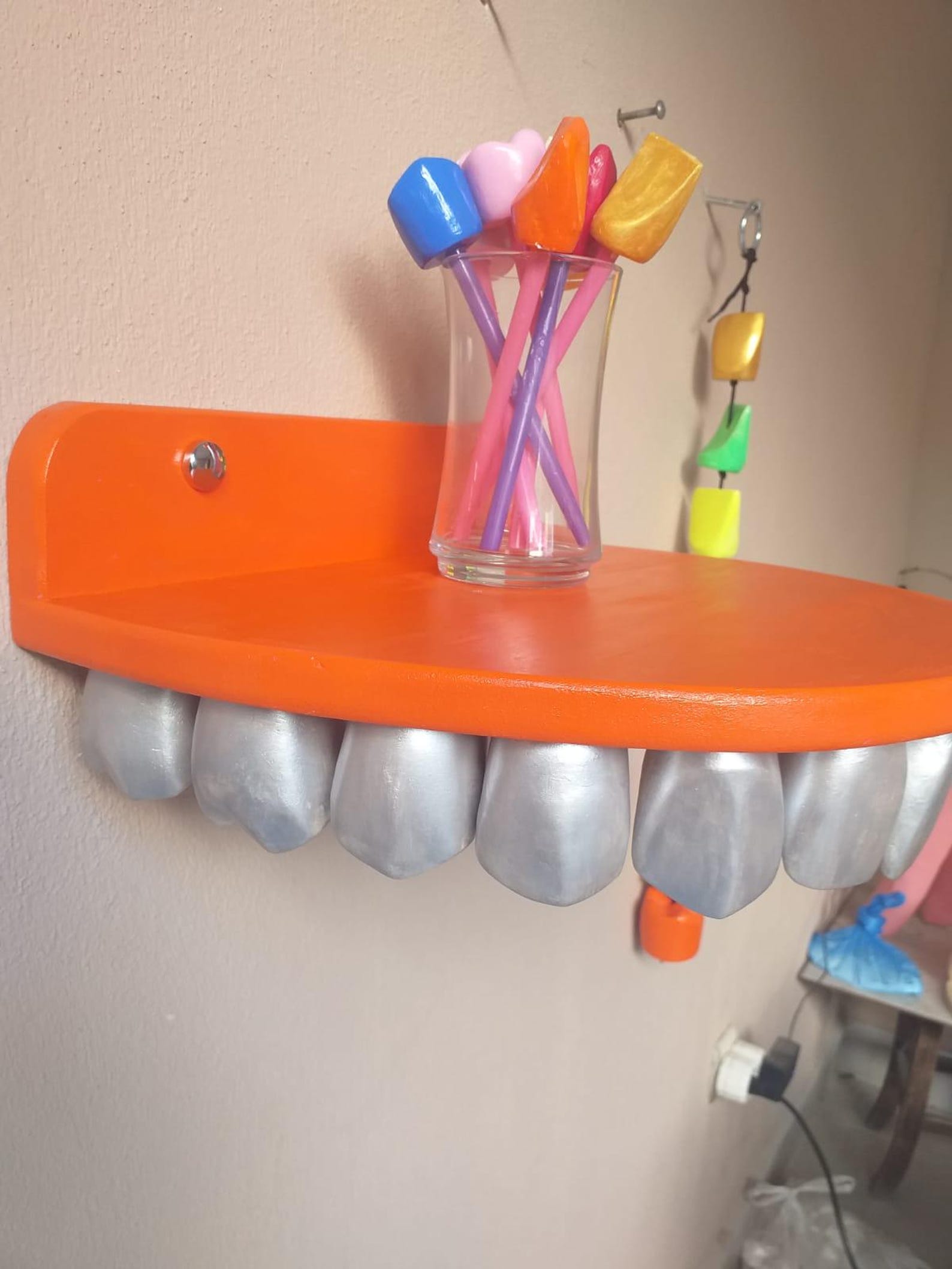 Handmade Nostalgia Retro Dental Orange Teeth Wall Hanger - Etsy