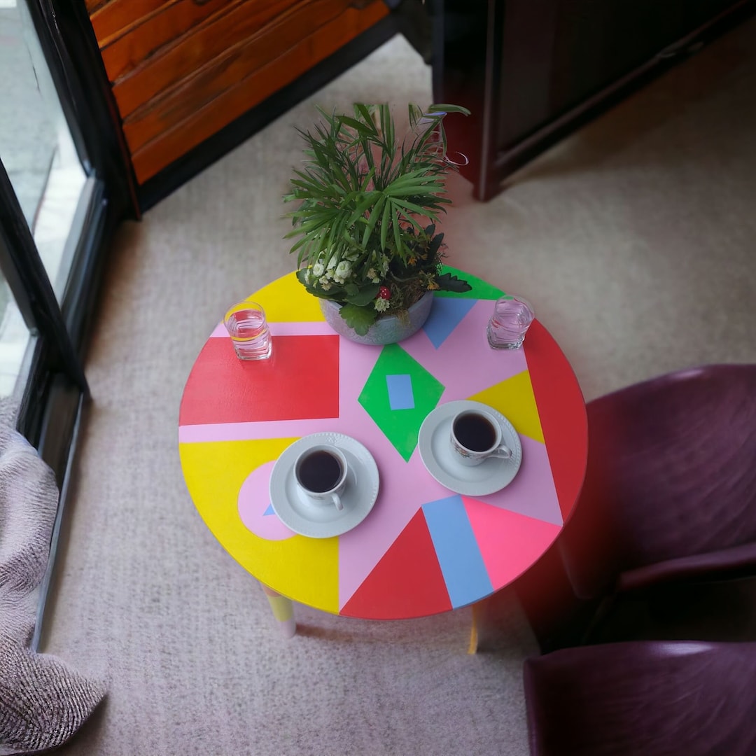 Modern Statement Coffee Table With Bold Coloring and Unique Design - Etsy
