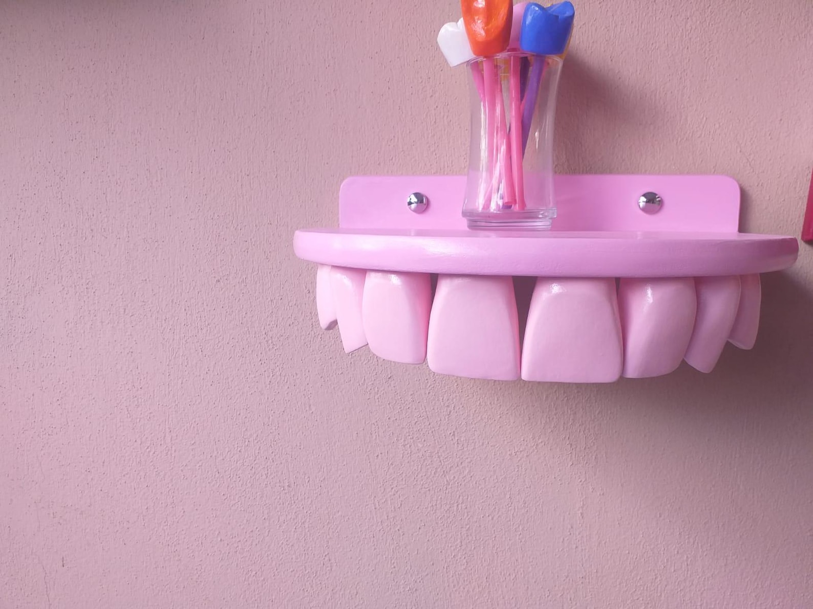 Handmade Baby Pink Nostalgia Retro Dental Teeth Wall Hanger - Etsy