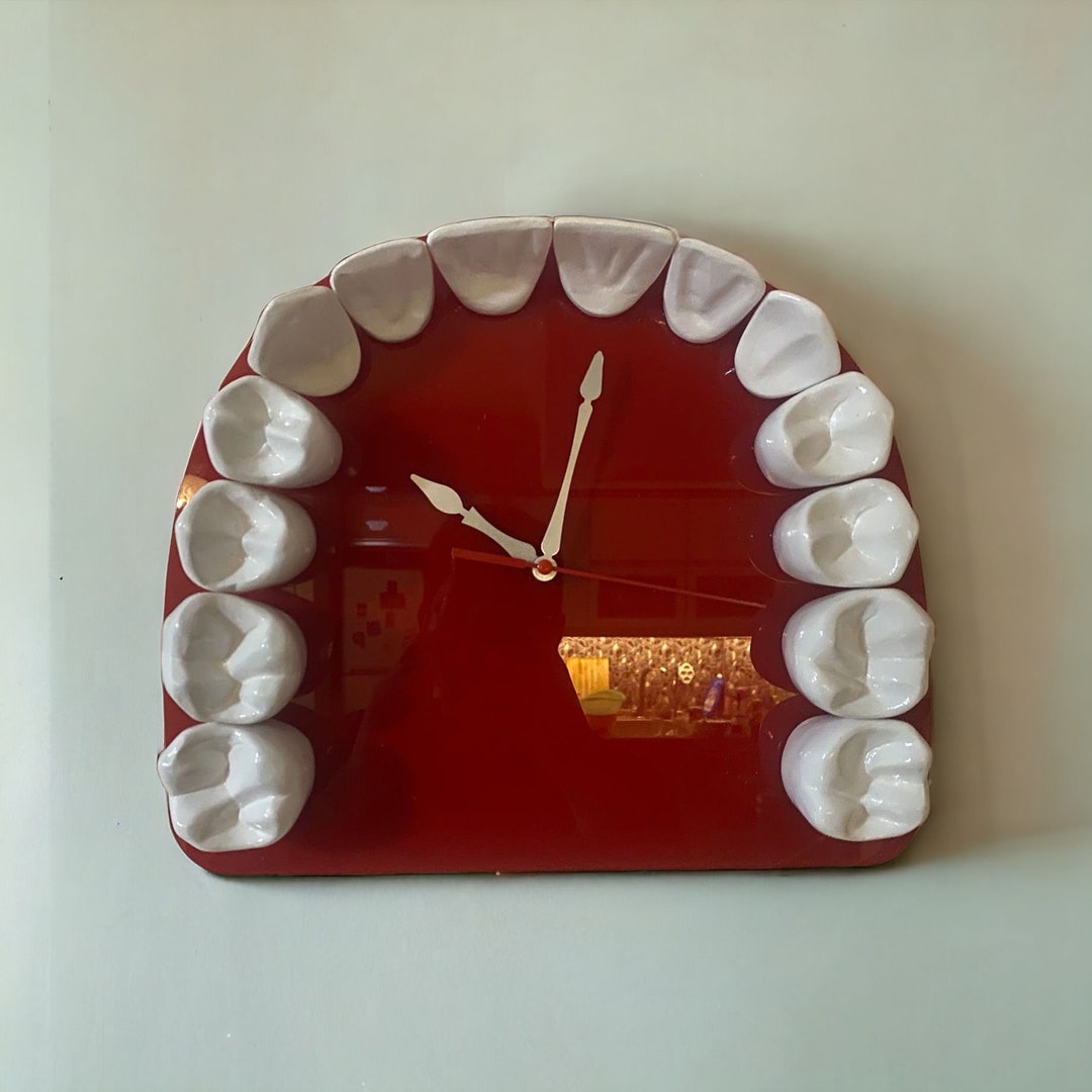 Realistic Handmade Tooth Shaped Real Wall Clock - Etsy