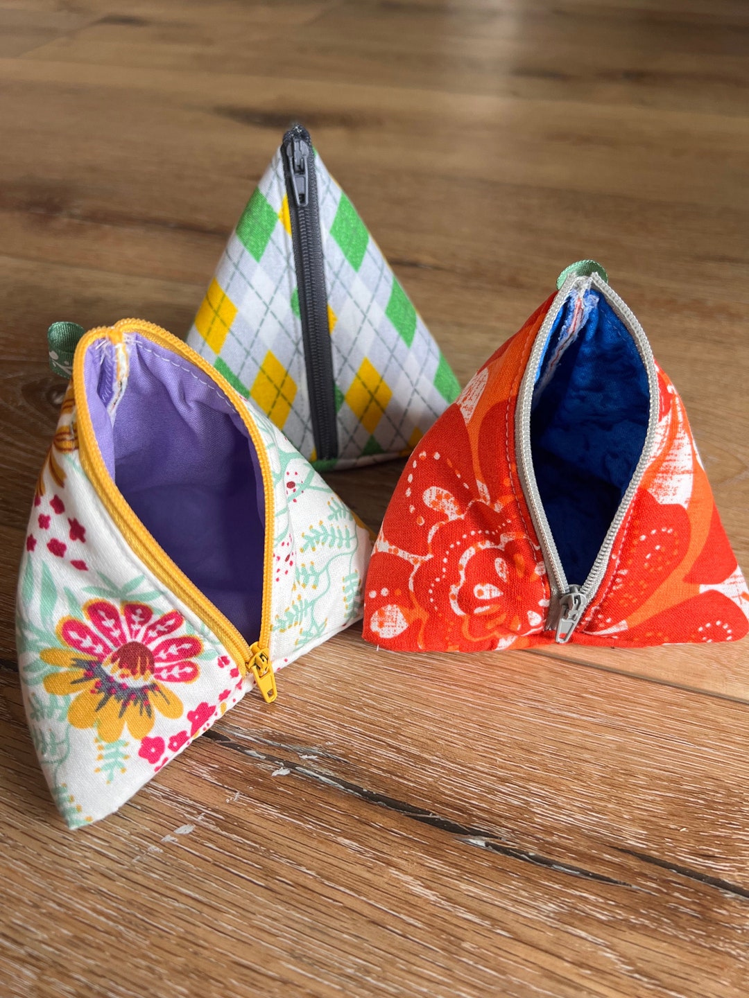 Triangle Zipper Pouch - Pyramid Zip Pouch - Etsy