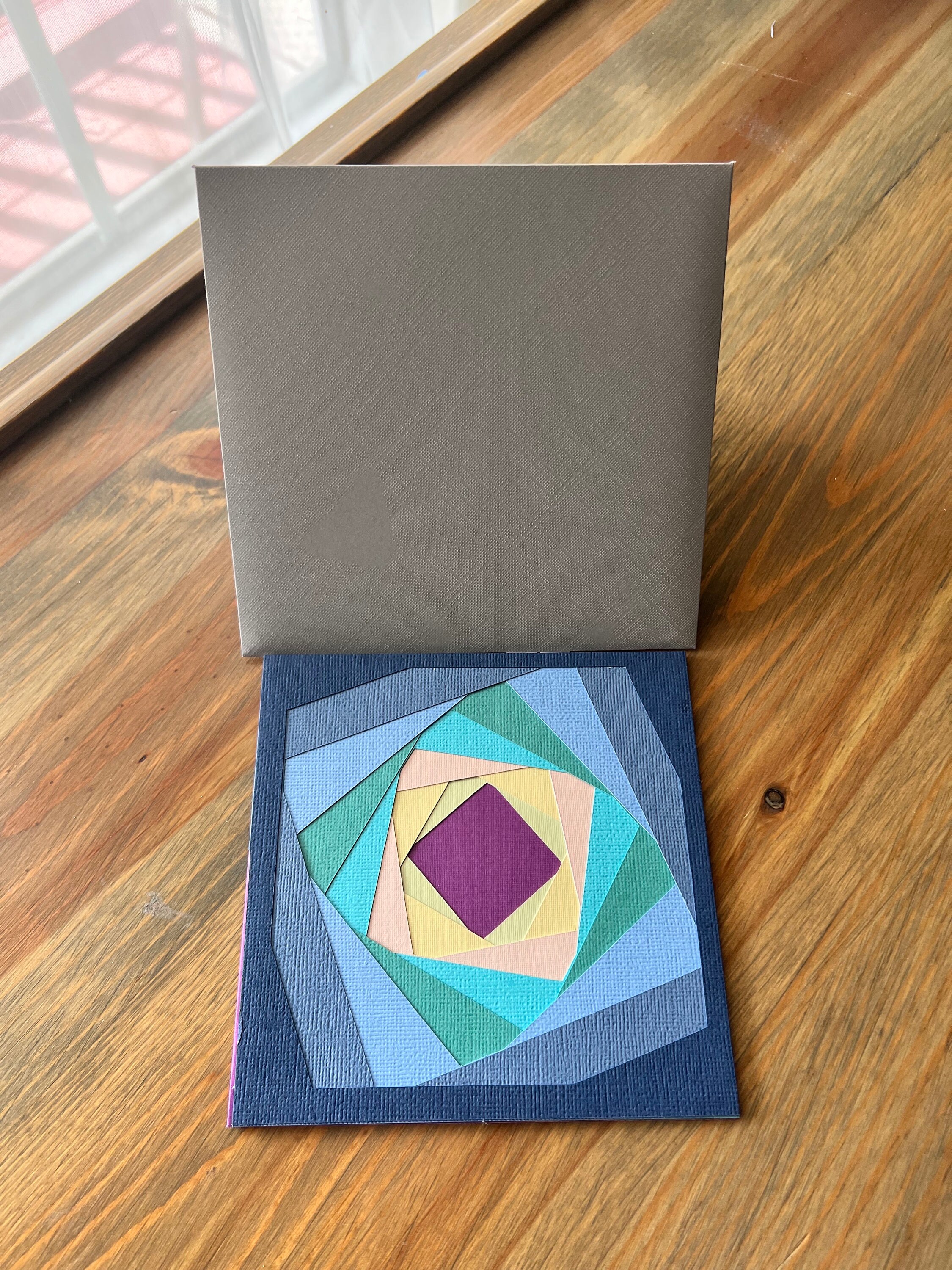 Geometric Shape Layered 3D Greeting Card Handmade Blank Card With ...